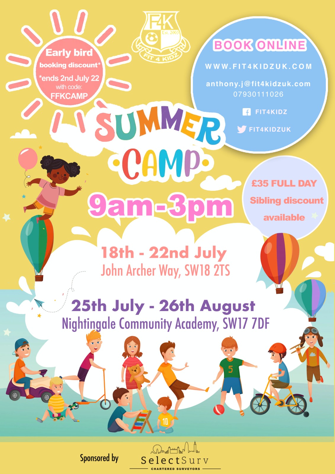 FFK Summer Camp 2022 - Fit 4 Kidz UK